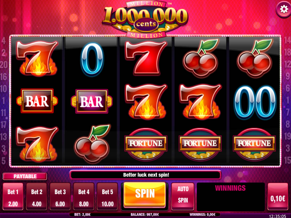 Hrát Automat Million Cents HD Online Zdarma | AUTOMATY-ZDARMA